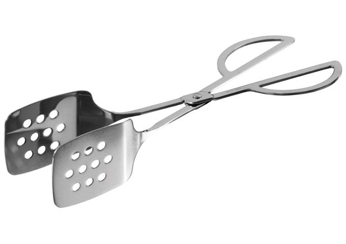 25 CM Perforated Scissor Style Pastry Tongs, Stainless Steel ...